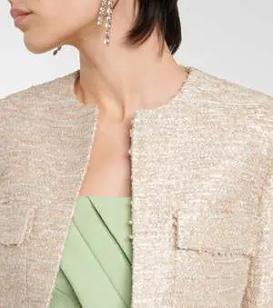 EMILIA WICKSTEAD Pheblia Cropped Tweed Jacket