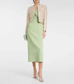 EMILIA WICKSTEAD Pheblia Cropped Tweed Jacket