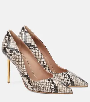 Balmain Python-effect Leather Pumps