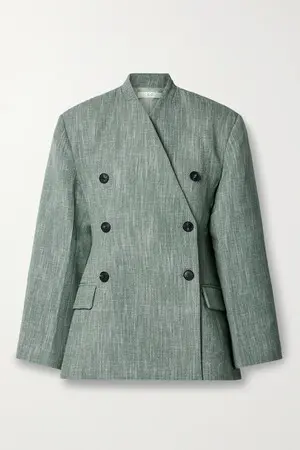 Co Double-breasted Wool-blend Blazer