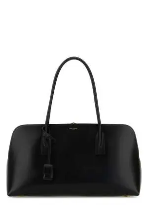 Saint Laurent Leather Shopping Bag - Black