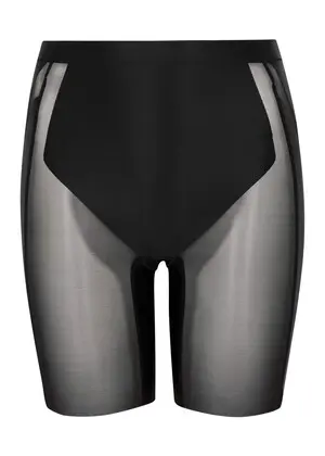Spanx Shaping Satin Mid-thigh Shorts - Black