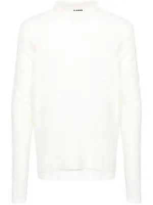 JIL SANDER Logo Intarsia-knit Cotton Jumper