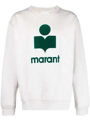 Isabel Marant Étoile Mikoy Flocked-logo Sweatshirt - Grey