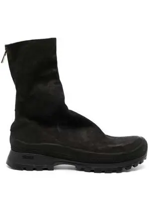 Yohji Yamamoto Round-toe Leather Boots
