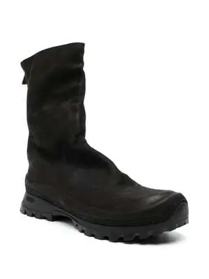 Yohji Yamamoto Round-toe Leather Boots