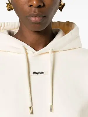 Jacquemus Cropped Hoodie - Neutrals