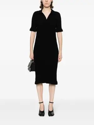 Viktor & Rolf V-neck Knitted Midi Dress - Black