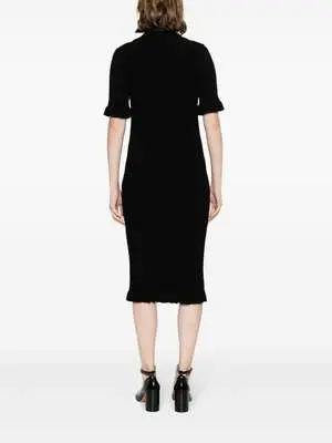 Viktor & Rolf V-neck Knitted Midi Dress - Black