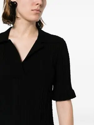 Viktor & Rolf V-neck Knitted Midi Dress - Black