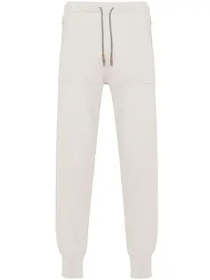 Eleventy Drawstring-fastening Cashmere Track Pants - Neutrals