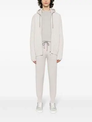 Eleventy Drawstring-fastening Cashmere Track Pants - Neutrals