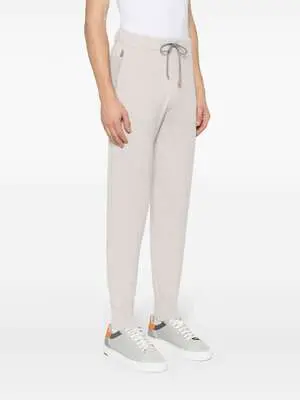 Eleventy Drawstring-fastening Cashmere Track Pants - Neutrals