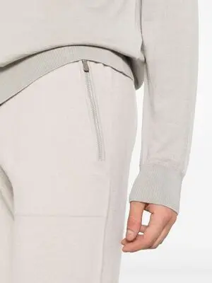 Eleventy Drawstring-fastening Cashmere Track Pants - Neutrals