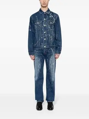 Yohji Yamamoto Paint-splatter Jeans