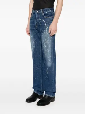 Yohji Yamamoto Paint-splatter Jeans