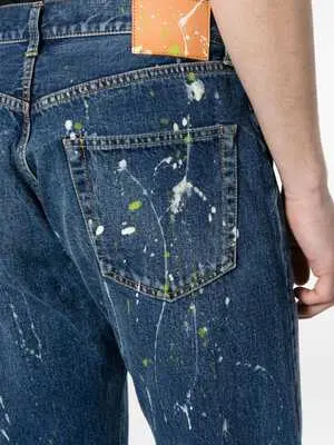 Yohji Yamamoto Paint-splatter Jeans