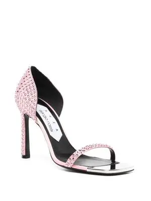 SERGIO ROSSI 100mm Studded Leather Sandals