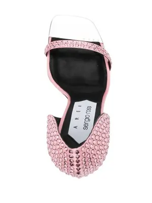 SERGIO ROSSI 100mm Studded Leather Sandals