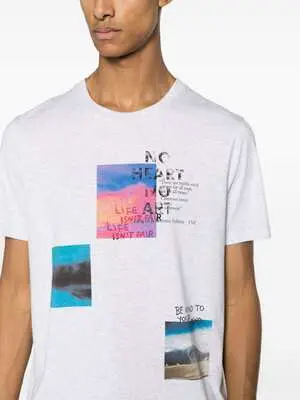 Zadig&Voltaire Graphic-print Mélange-effect T-shirt