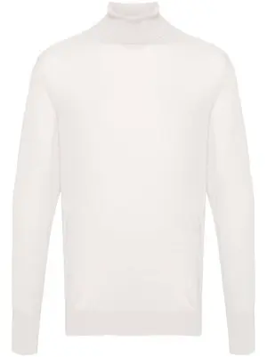 Eleventy Turtleneck Wool Jumper - Neutrals