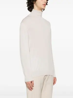 Eleventy Turtleneck Wool Jumper - Neutrals