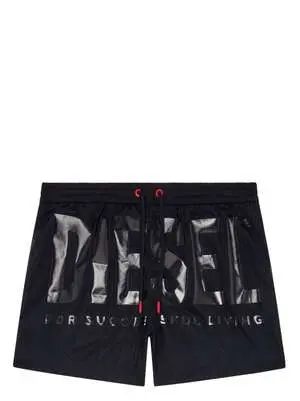 DIESEL® Bmbx-ken-37 Denim-print Swim Shorts - Black