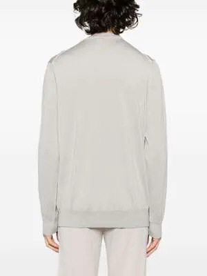 Eleventy Crew Neck Wool-blend Jumper - Grey