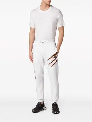 PLEIN SPORT Logo-print Drawstring-waistband Track Pants - White