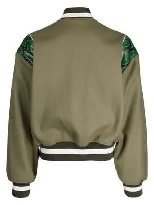 Bally Snakeskin Effect-detail Bomber Jacket
