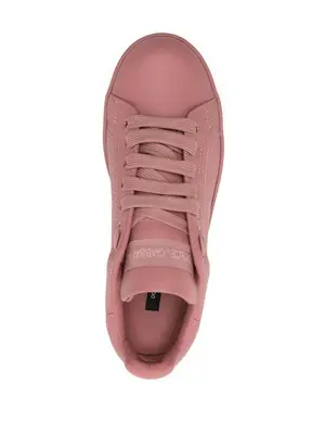 Dolce & Gabbana Embossed-logo Leather Sneakers