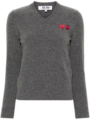 Play Comme Des Garcon Applique Sweaters For Women