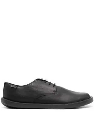 Camper Wagon Leather Derby Shoes - Black