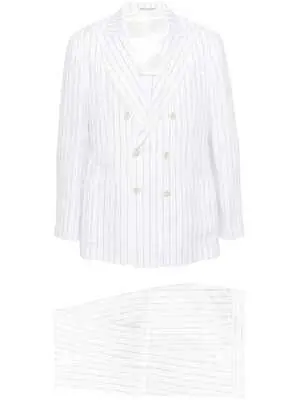 Brunello Cucinelli Double-breasted Linen Suit
