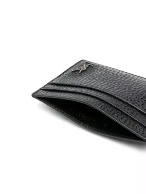 Saint Laurent Cassandre-logo Wallet - Black