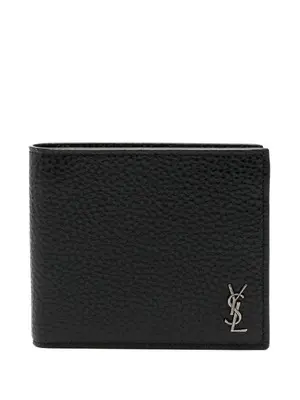 Saint Laurent Cassandre Textured Wallets For Men