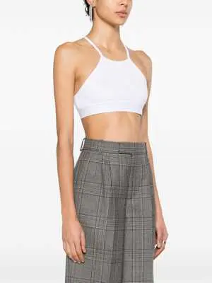 Gucci Interlocking G Ribbed Cropped Top - White