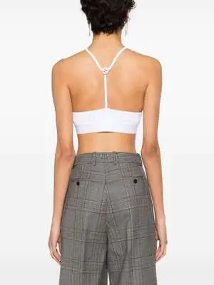 Gucci Interlocking G Ribbed Cropped Top - White