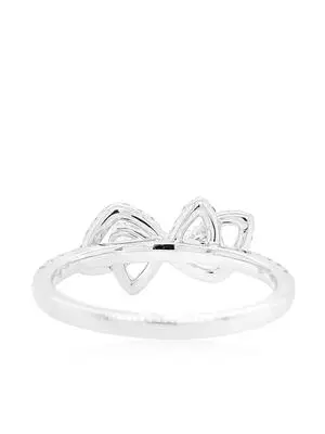 HYT JEWELRY Platinum Diamond Bow Ring