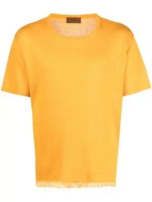 Alanui Logo-embroidered Linen T-shirt