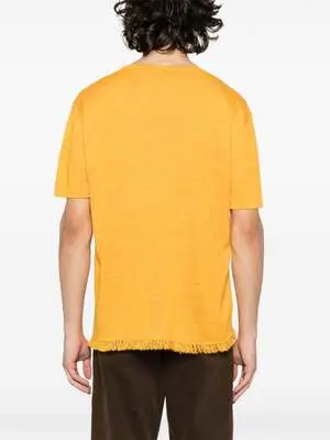 Alanui Logo-embroidered Linen T-shirt