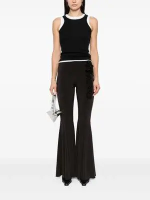 ROTATE BY BIRGER CHRISTENSEN Ruffle-detailing Flared Trousers