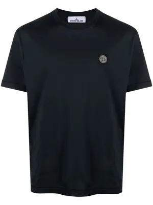 Stone Island Logo-patch Slim-fit T-shirt - Blue