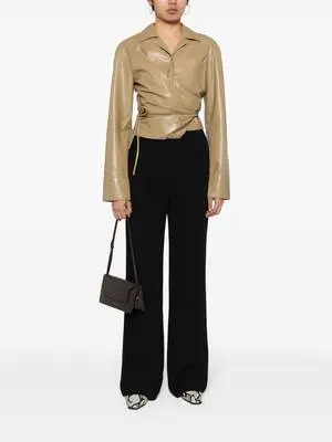 Nanushka Merano Cropped Shirt - Neutrals