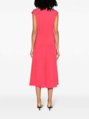 FORTE_FORTE Keyhole-neck Flared Midi Dress