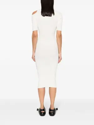 AERON Ribbed Knit Midi Dress - Neutrals