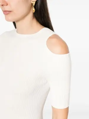 AERON Ribbed Knit Midi Dress - Neutrals