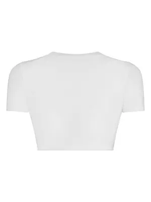 Dsquared2 Logan-print Crop T-hirt