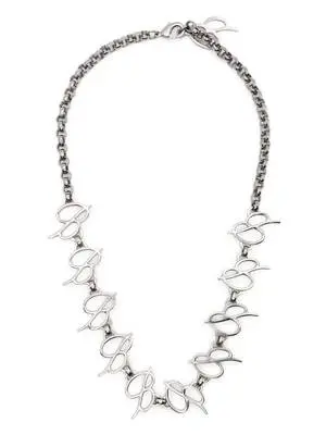 Blumarine Logo Lettering Necklace - Silver