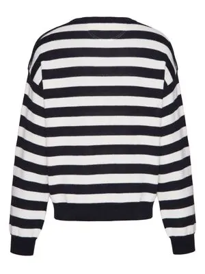 Valentino Garavani Striped Crew-neck Jumper - Black